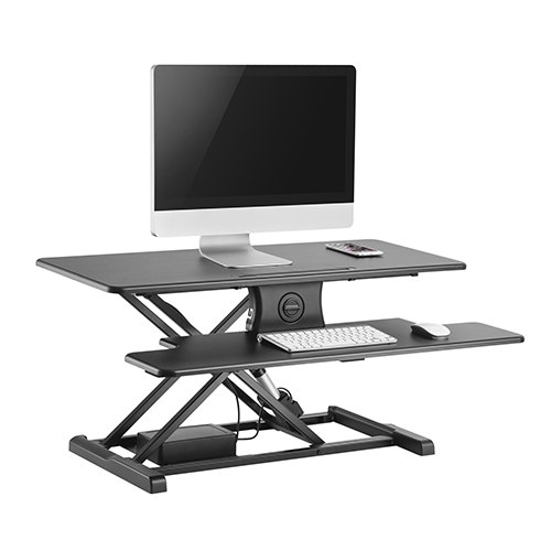 Electric Standing Desk Converter - SE09E2WB - Star Ergonomics